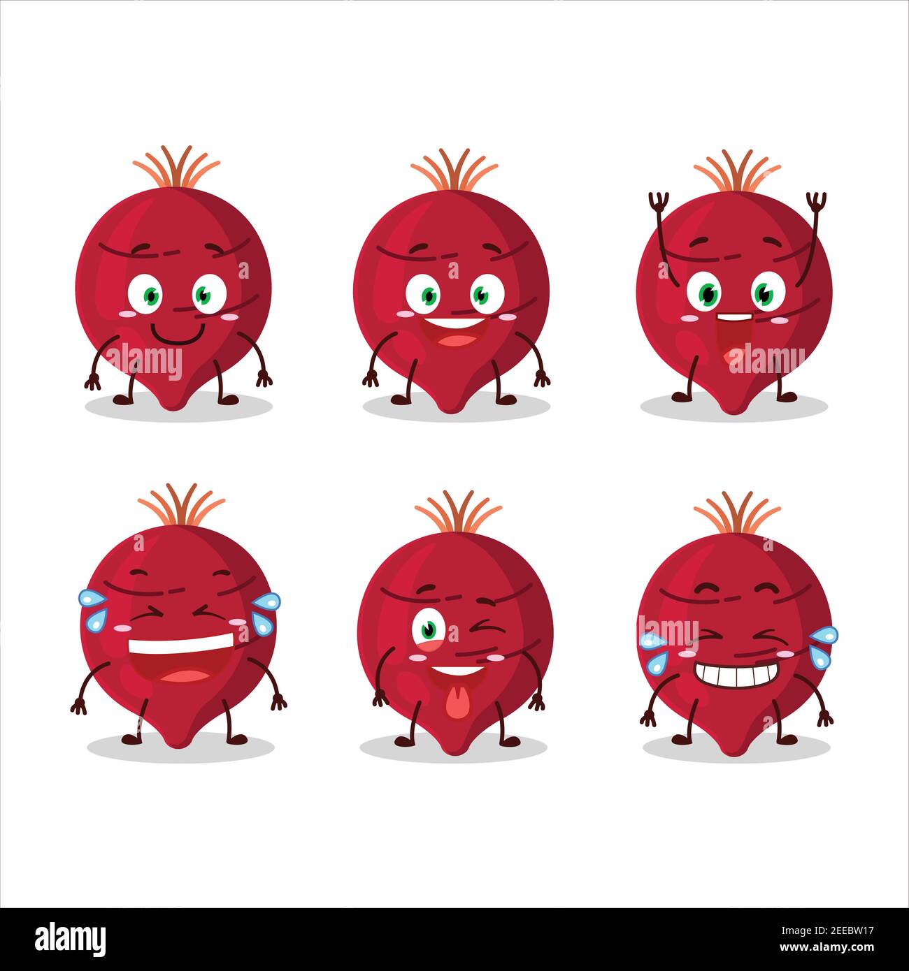 Cartoon character of beet with smile expression. Vector illustration ...