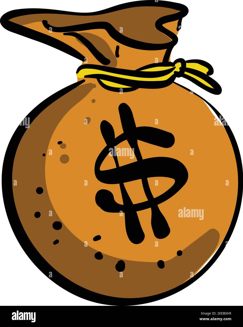 Money bag vector icon, moneybag flat simple cartoon illustration ...
