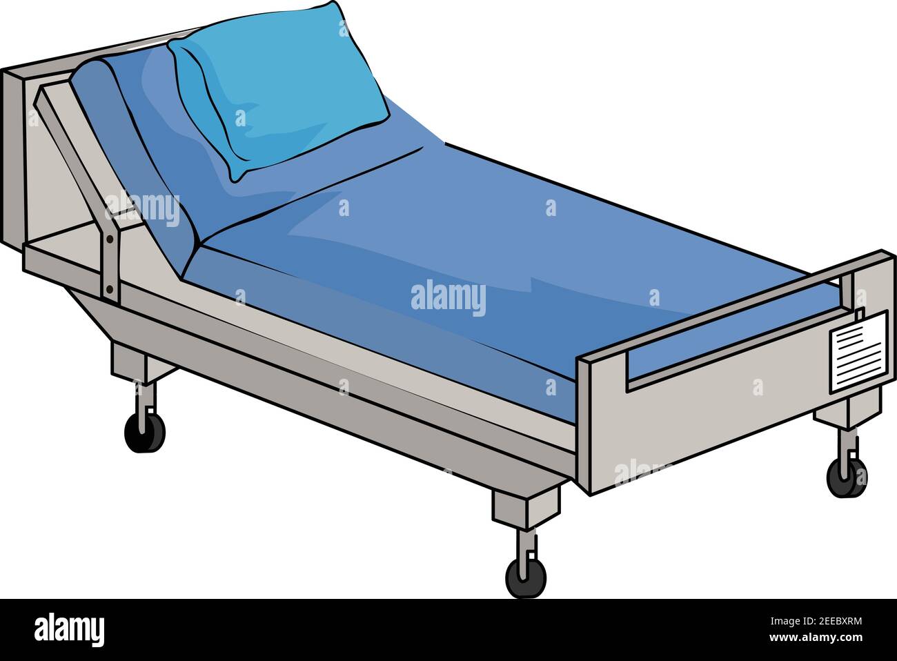Medical Patient Bed stock illustration vector , isolated in white ...