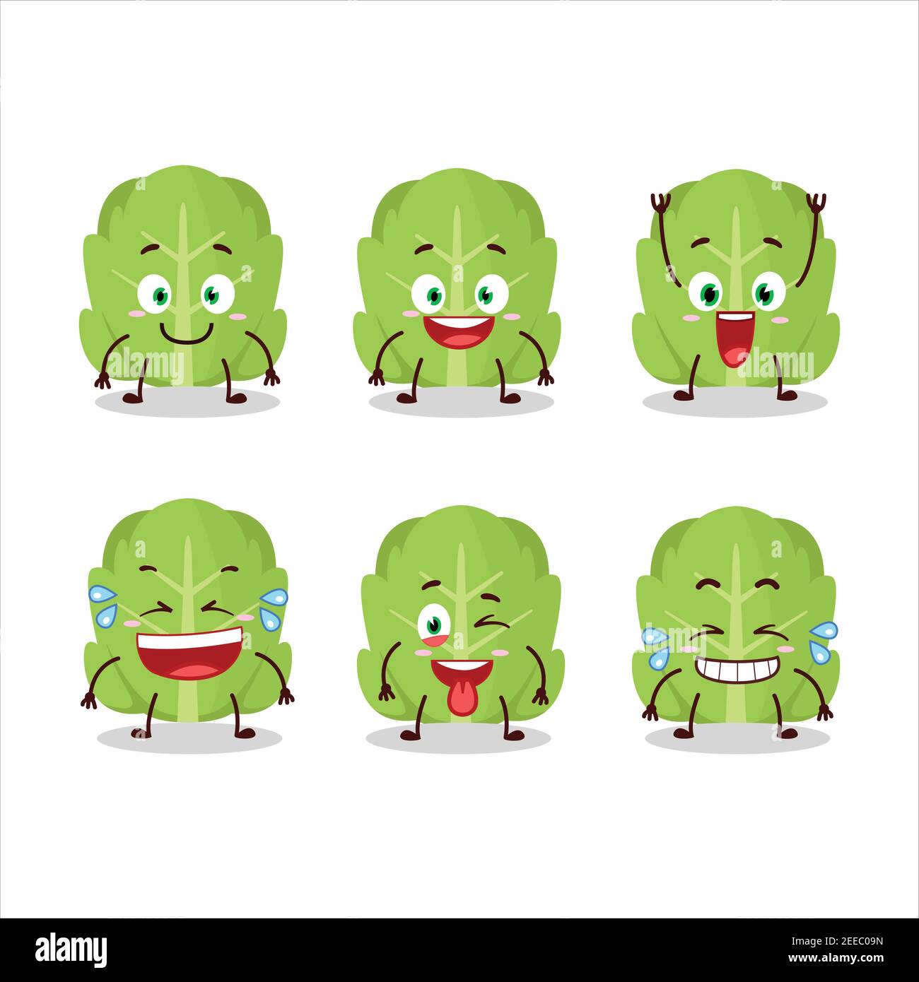 Cartoon character of cabbage with smile expression. Vector illustration ...