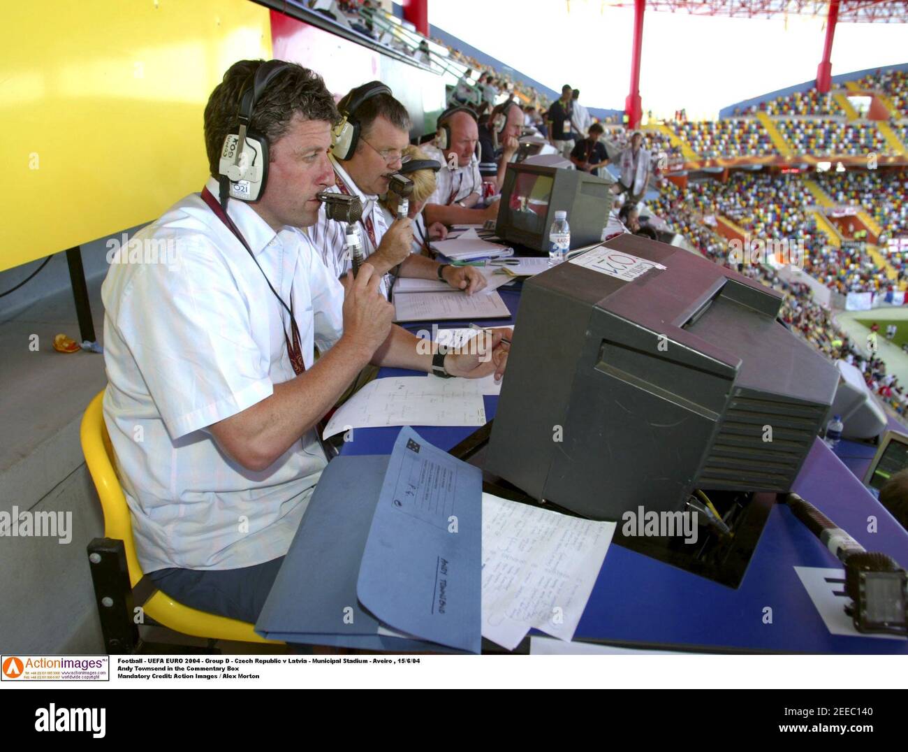 Commentary box soccer hi-res stock photography and images - Alamy