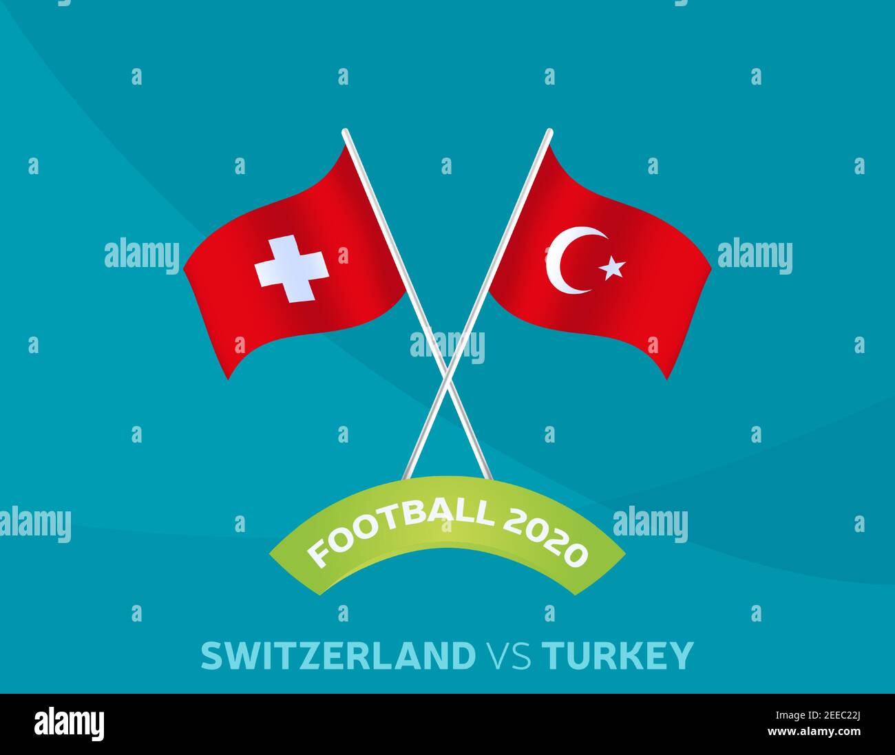 Switzerland vs Turkey match. Football 2020 championship match versus ...