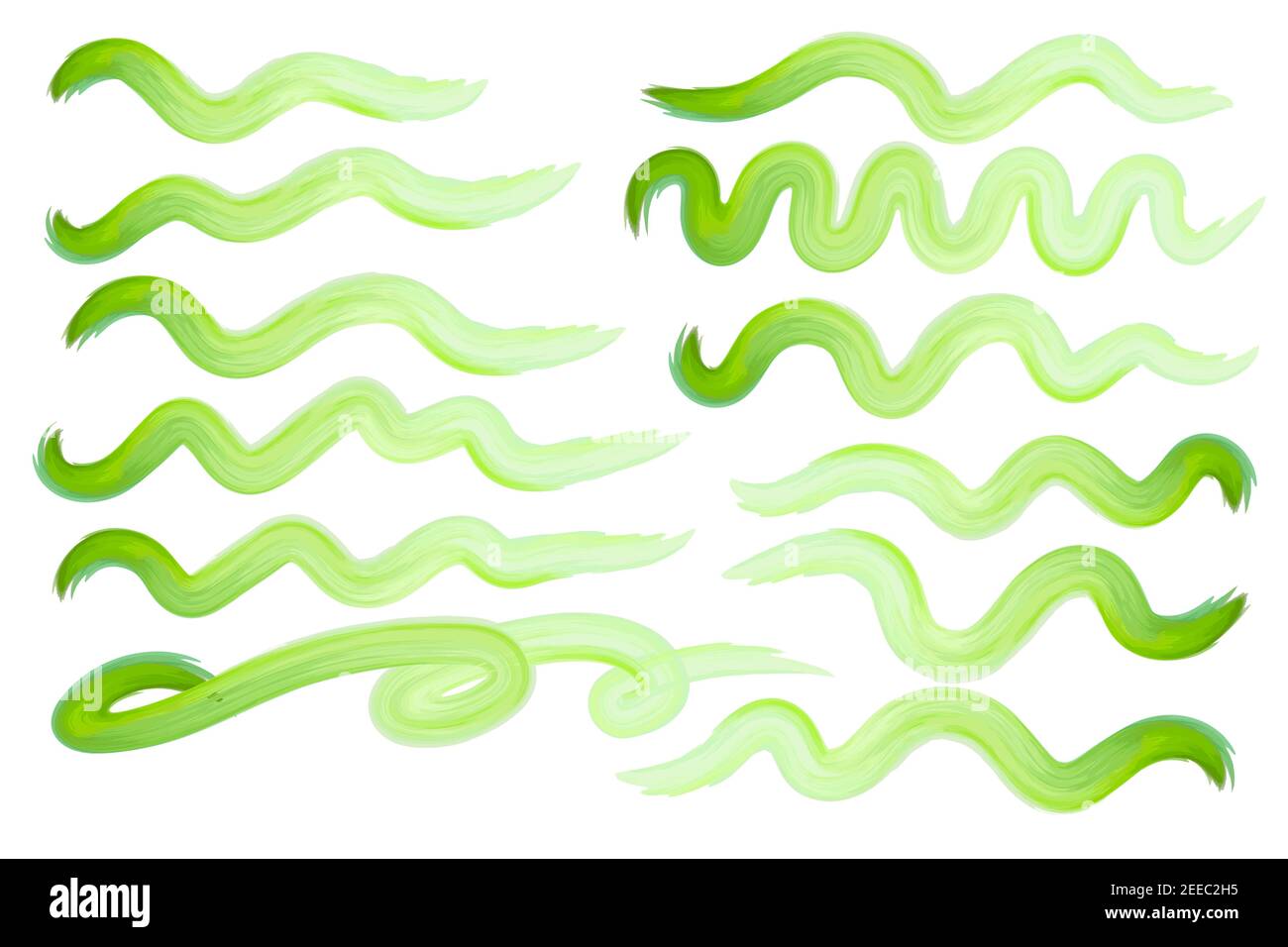 Watercolor green smear on white background. Vector illustration for web ...