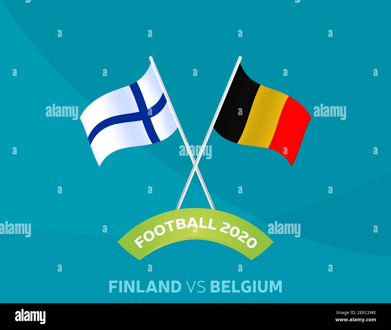 Finland vs Belgium match. Football 2020 championship match versus teams ...