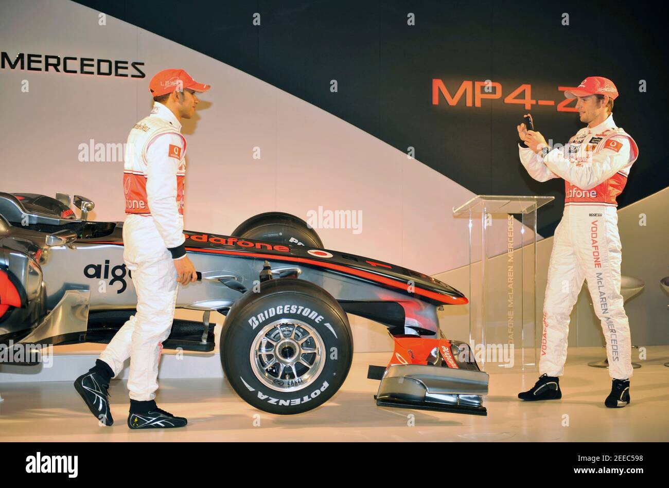 Button lewis hamilton vodafone mclaren hi-res stock photography and ...