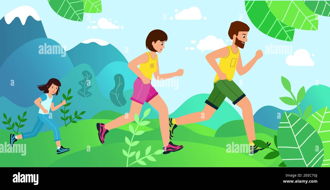 Mother jog child Stock Vector Images - Alamy