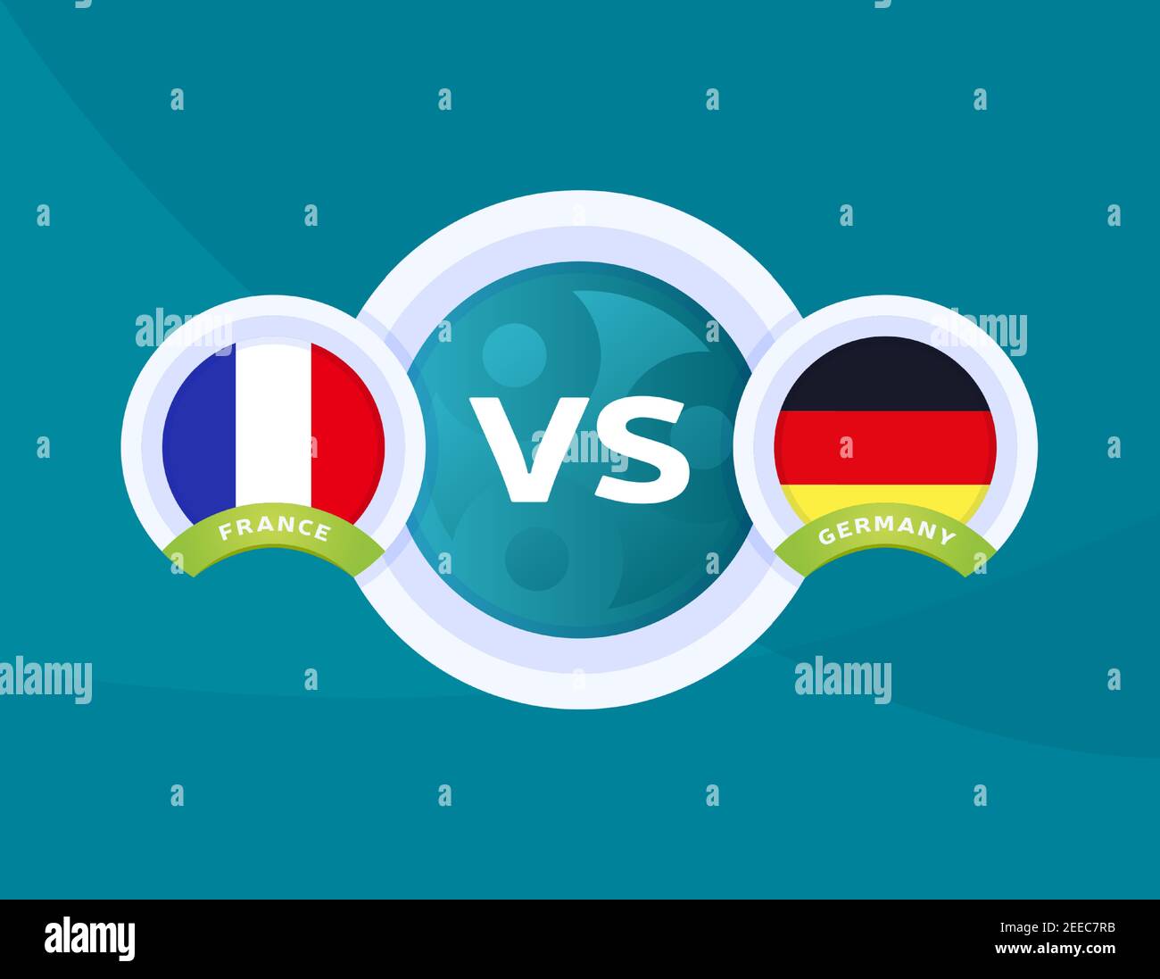 France vs Germany match. Football 2020 championship match versus teams ...