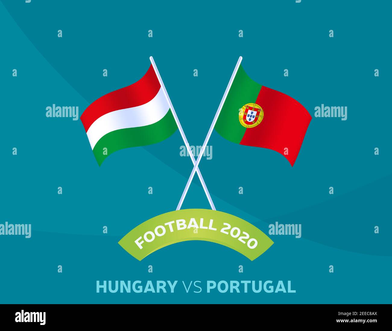 Hungary vs Portugal match. Football 2020 championship match versus ...