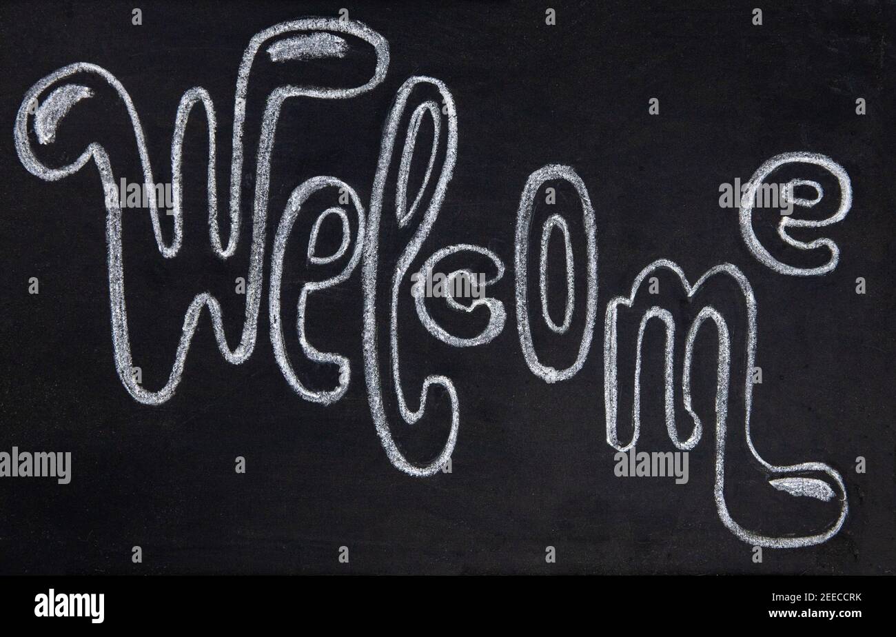 Welcome Chalkboard Lettering