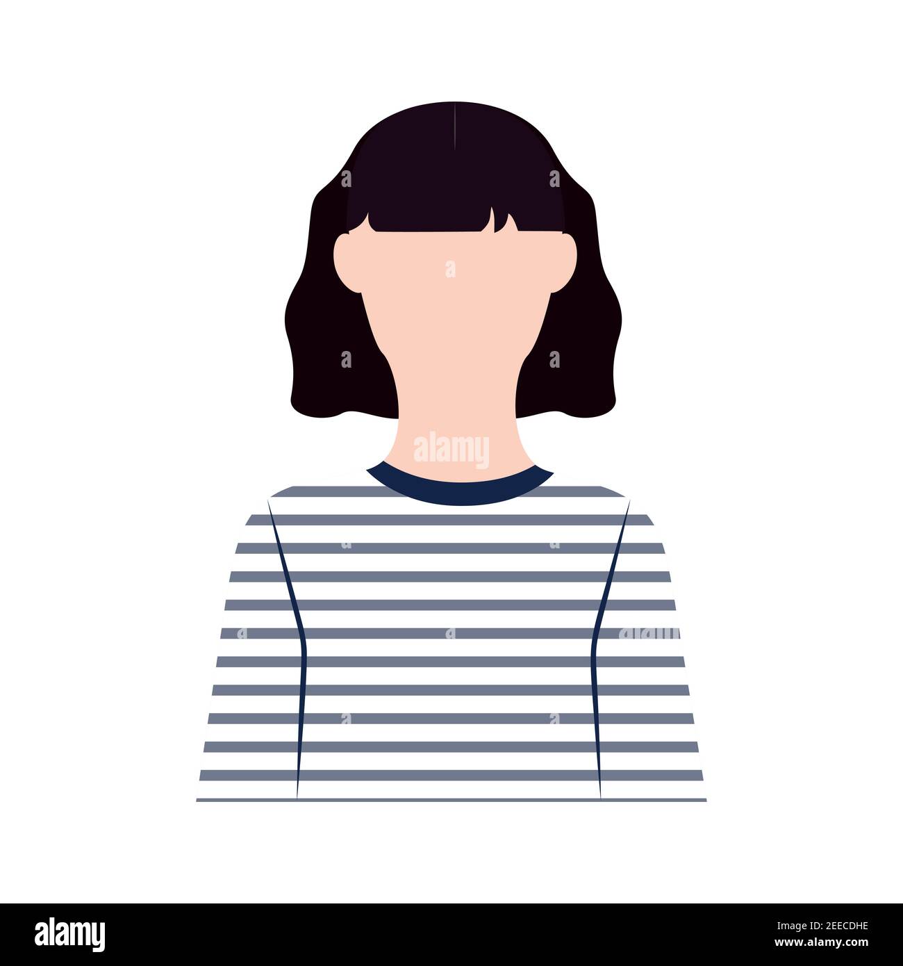 Avatar woman curly hair Stock Vector Images - Alamy