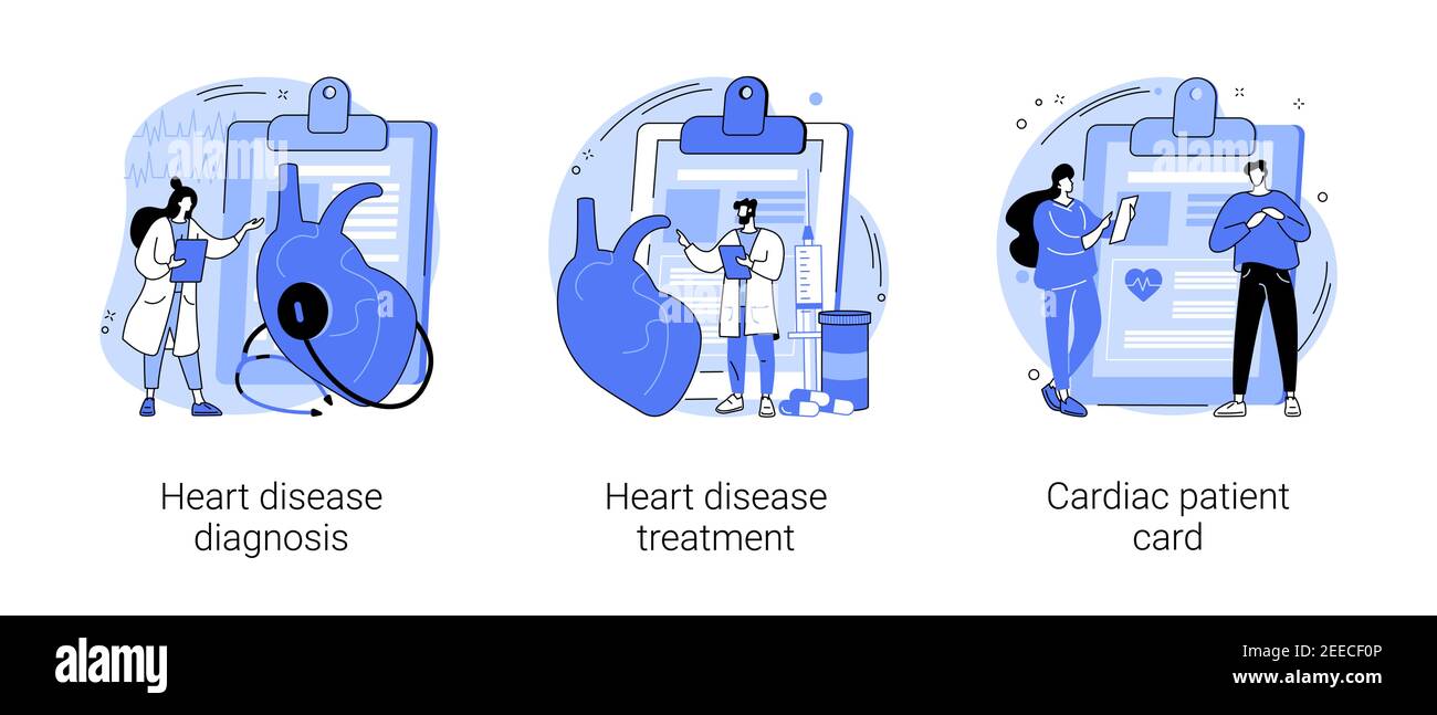 Cardiovascular Illness Abstract Concept Vector Illustrations Stock