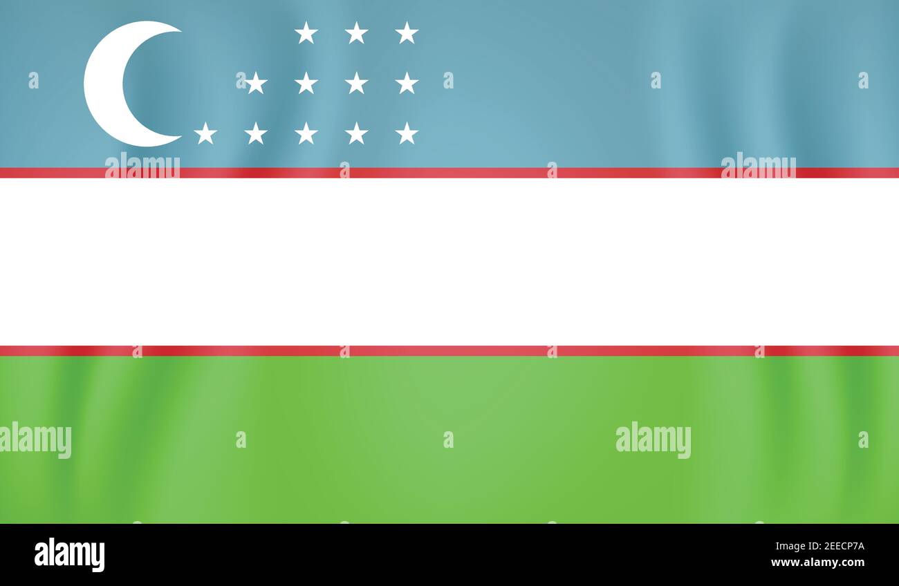 Uzbekistan flag with waving grunge texture. Vector background Stock ...