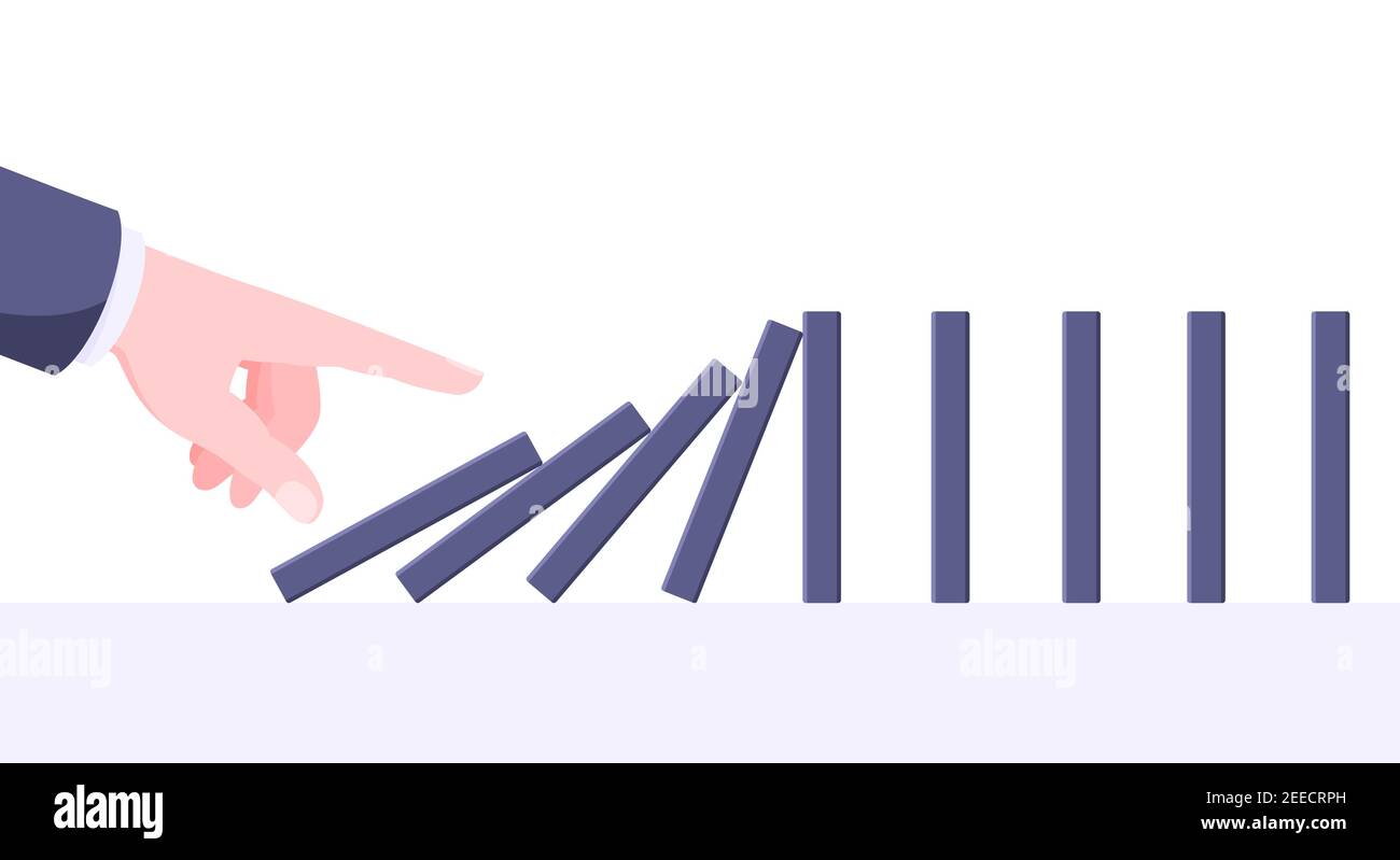 Dominoes falling Stock Vector Images - Alamy