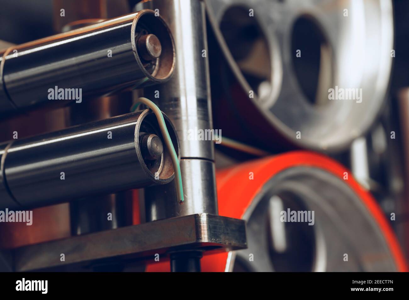 Process of cable production in a factory Stock Photo - Alamy