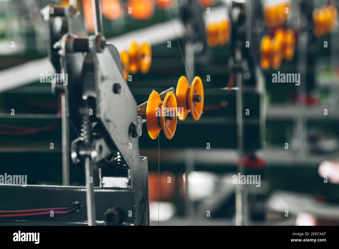 Production of cable wire at cable factory Stock Photo - Alamy