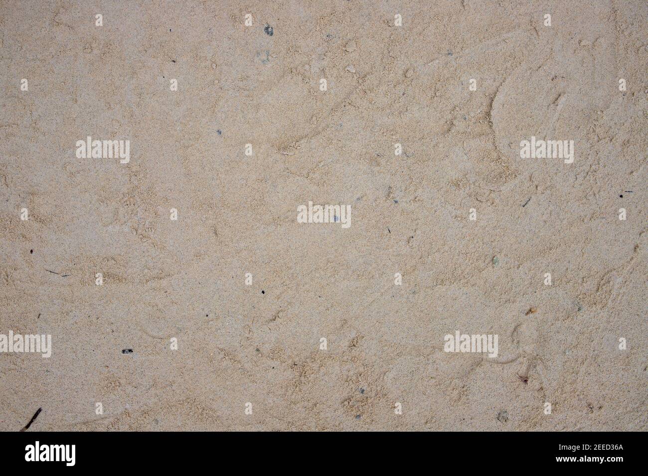 White yellow sand. Seashore sand beach texture with foot marks top view ...