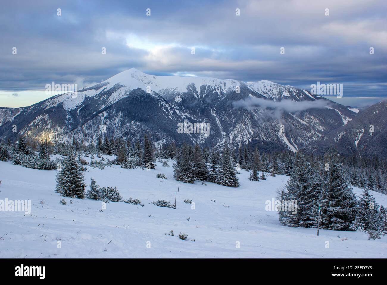 Winter landscape - Rax Mountain in the Austrian Alps, Lower Austria ...