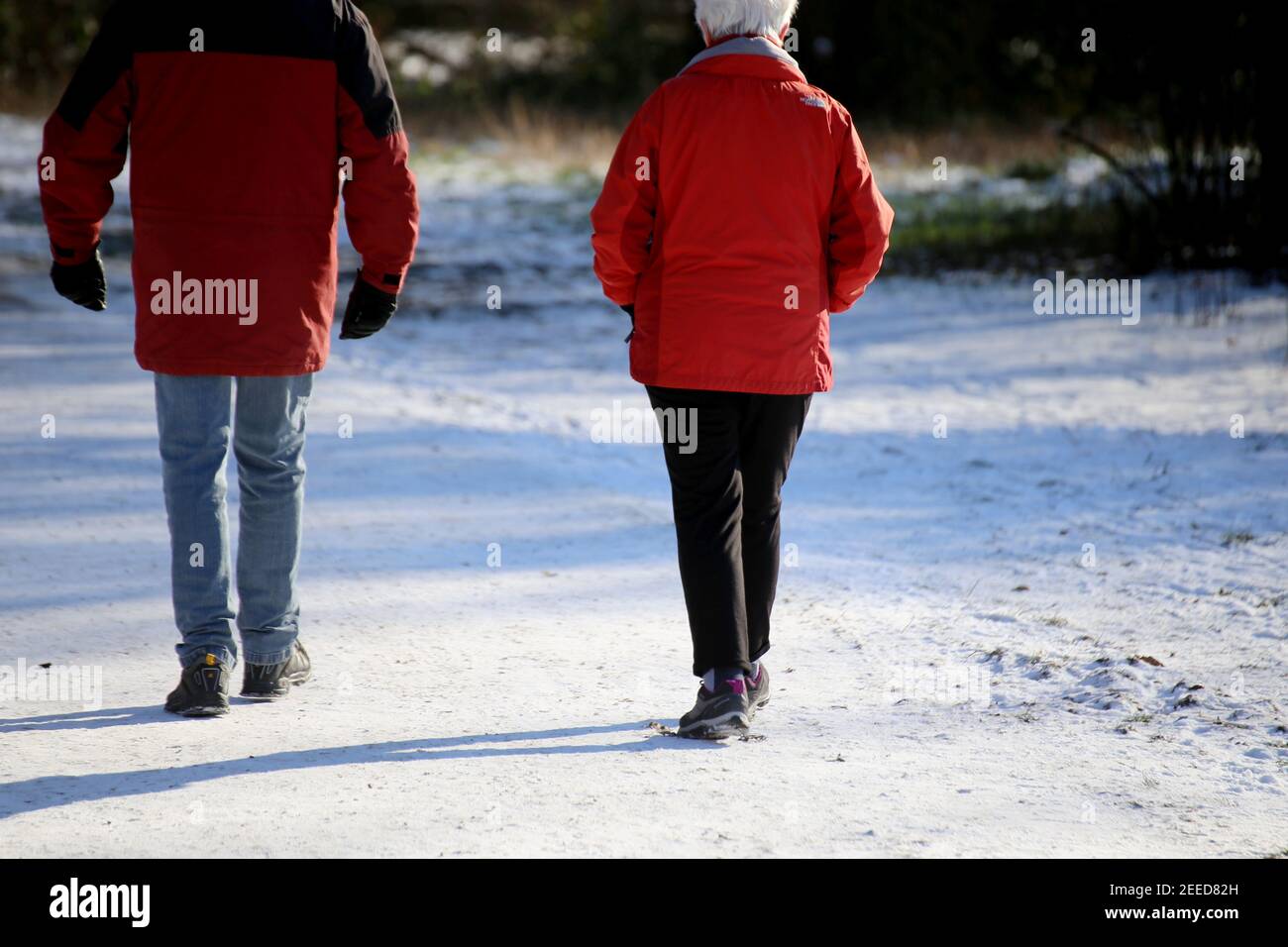 Walk in cold and sunny winter weather (Germany Stock Photo - Alamy