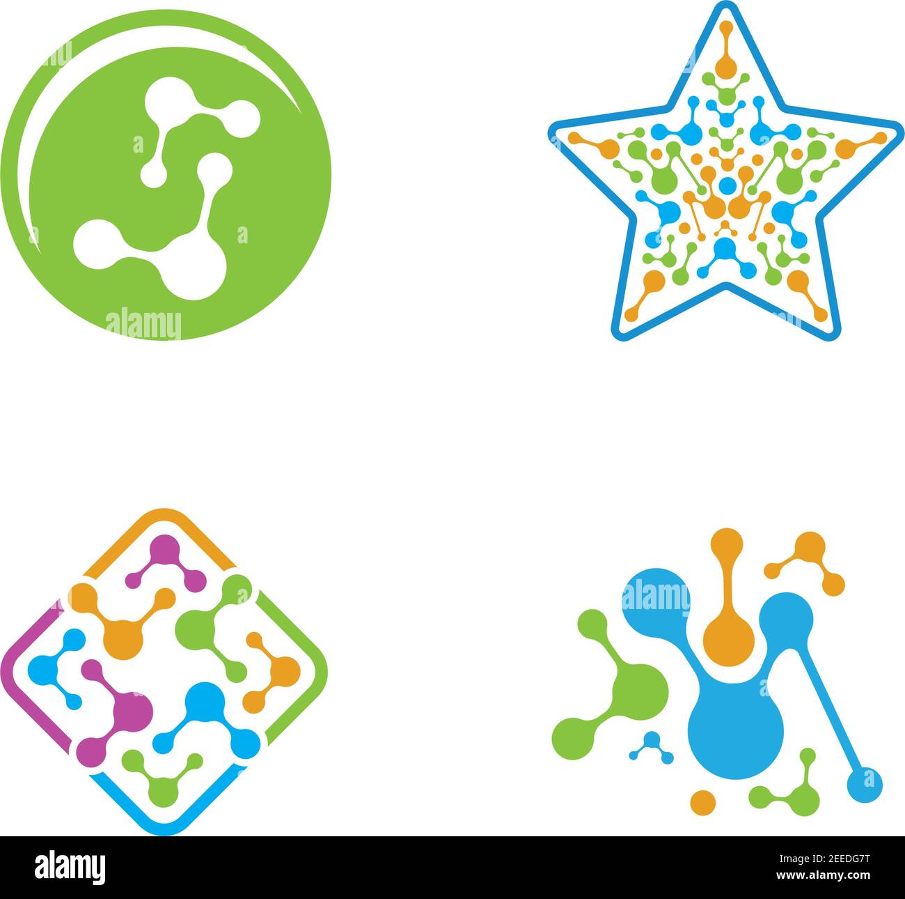molecule logo vector illustration design template Stock Vector Image ...