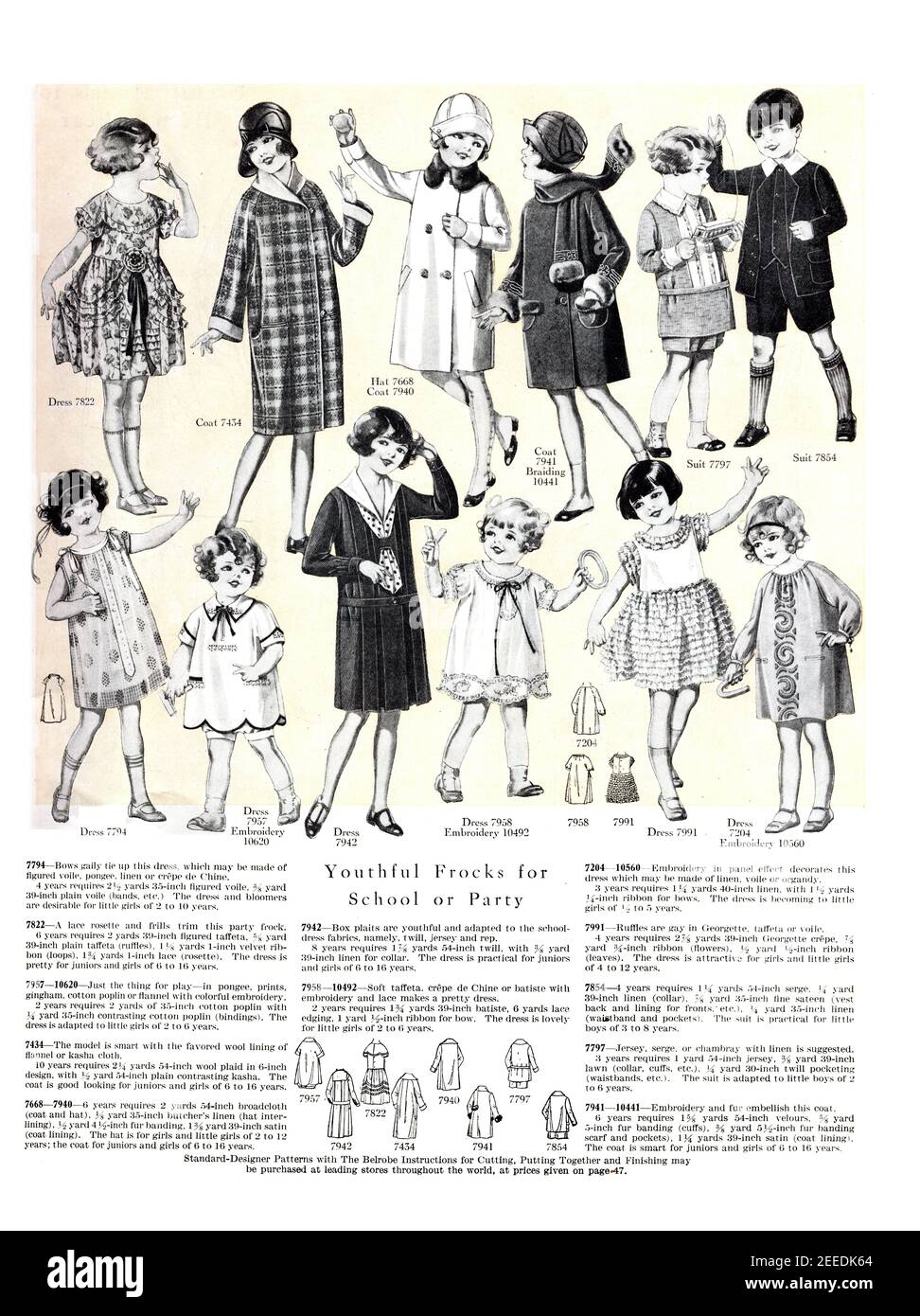 1925 Fashion Illustration/Advertisement, retouched and revived, cleaned ...