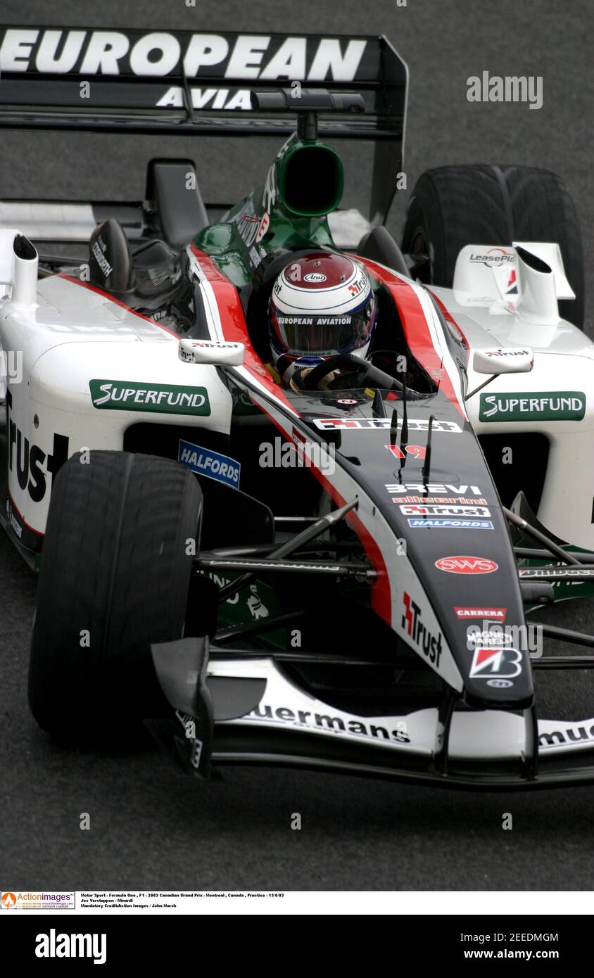 Jos verstappen minardi hi-res stock photography and images - Alamy
