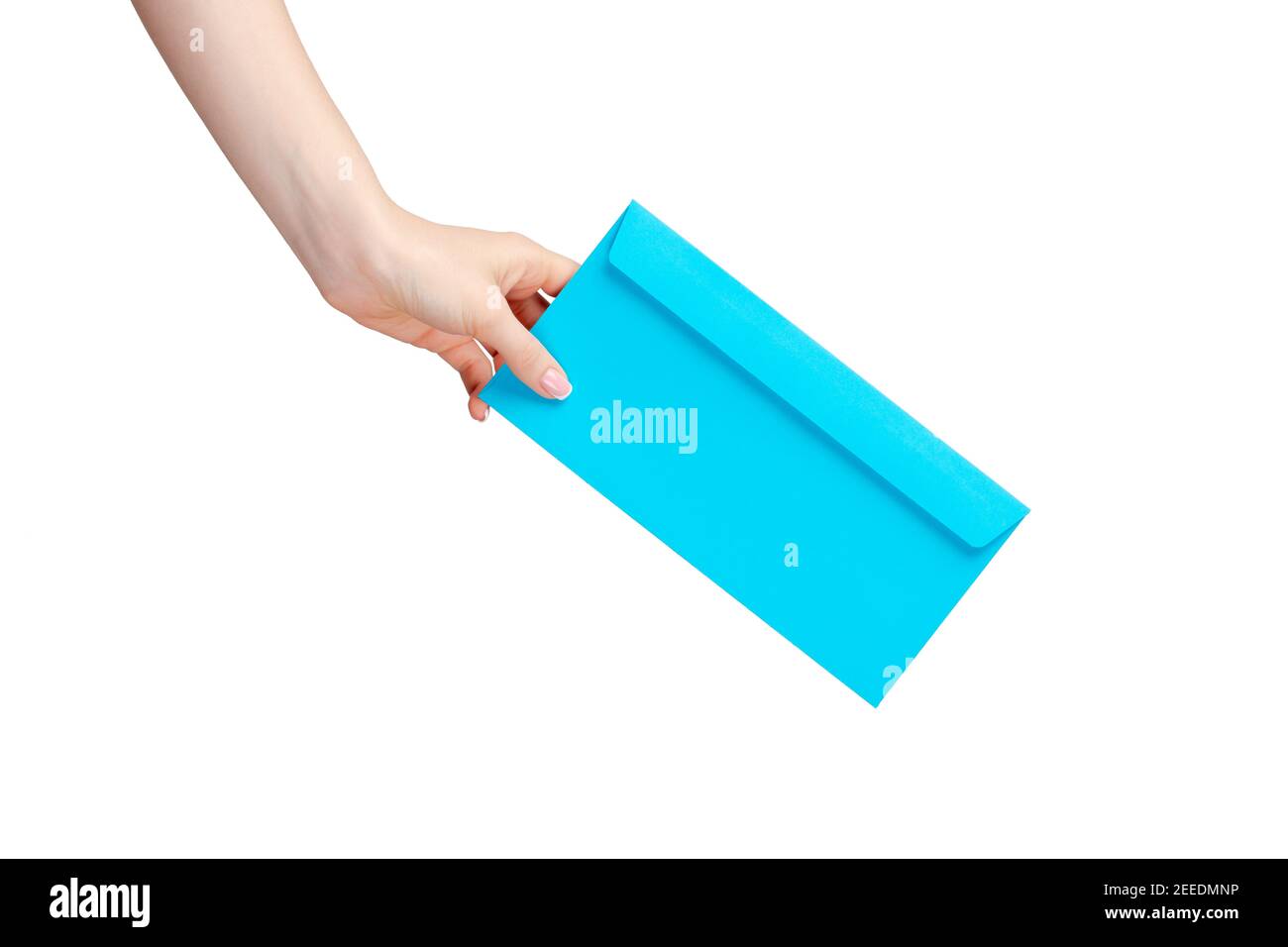 Woman hand holding envelope invitation Cut Out Stock Images & Pictures ...