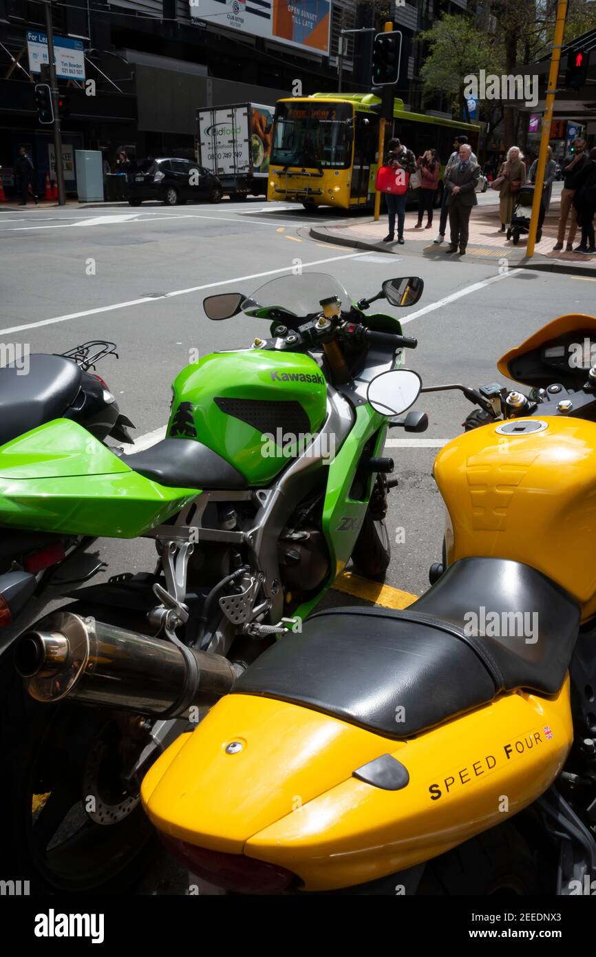 New yellow motor bike hi-res stock photography and images - Alamy