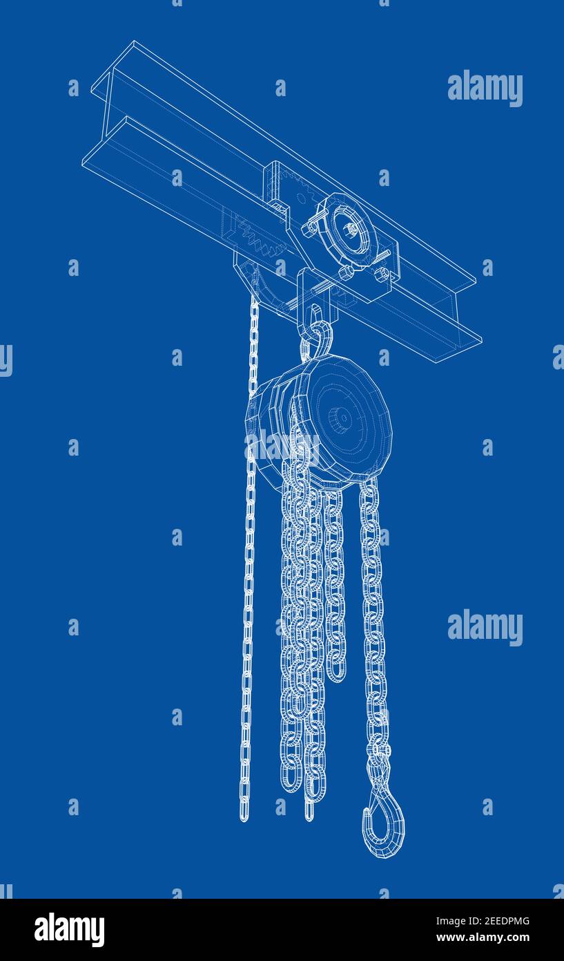 A Hoist on the beam. Vector Stock Vector Image & Art - Alamy