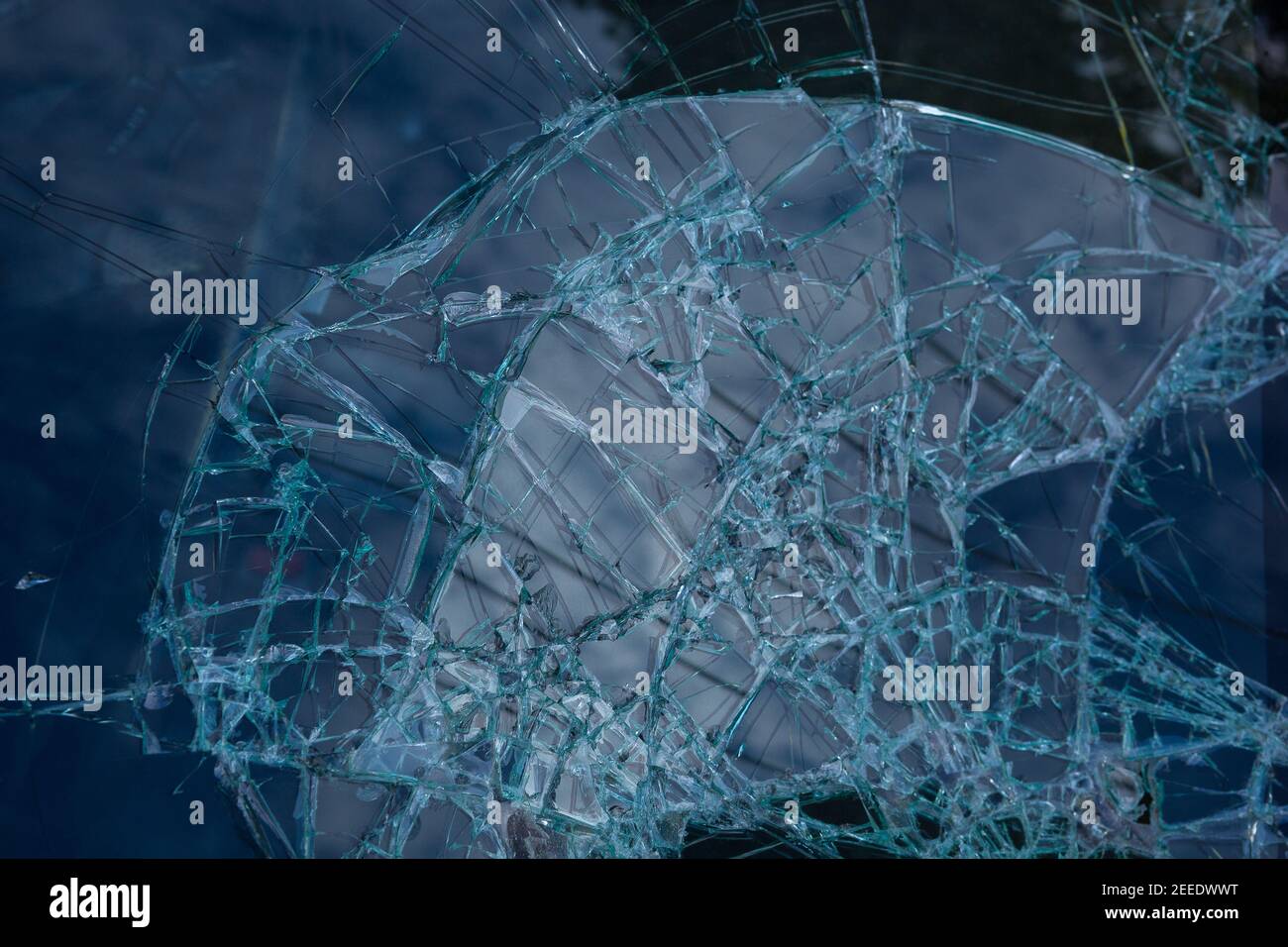 Broken glass. Shattered windshield on car Stock Photo - Alamy