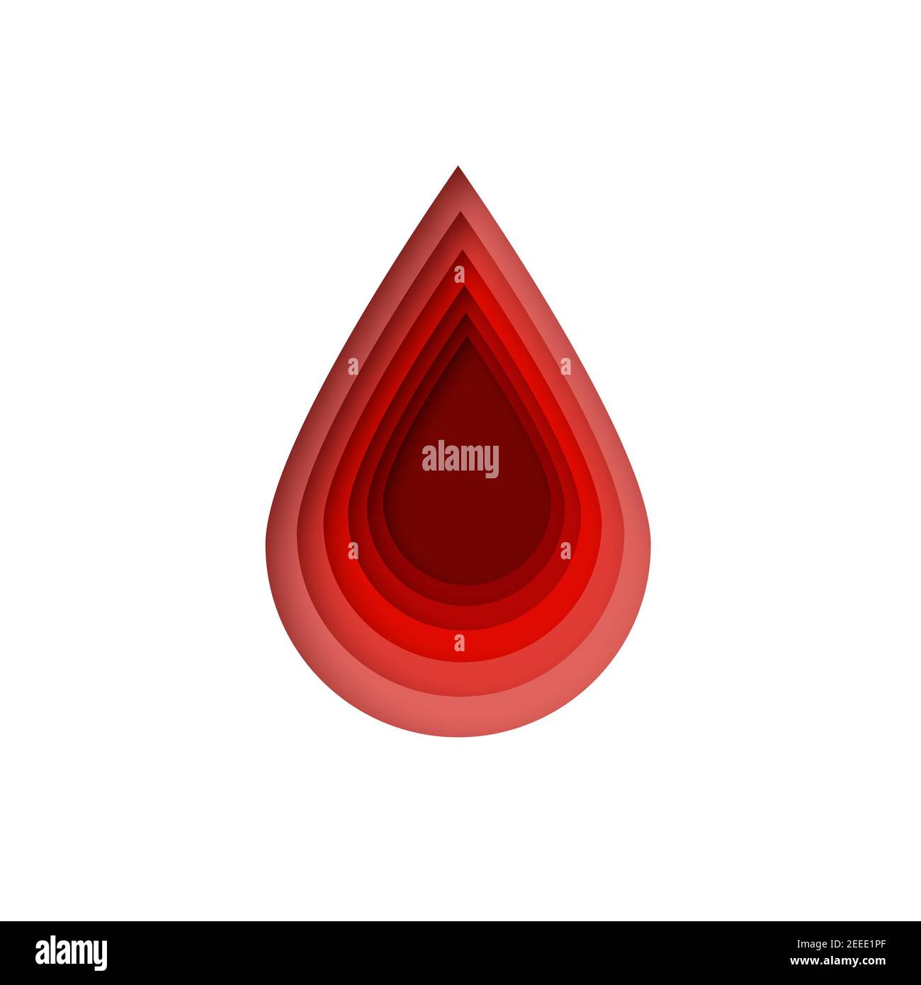 Red blood drop paper cut style. Dripping blood. Vector Stock Vector ...