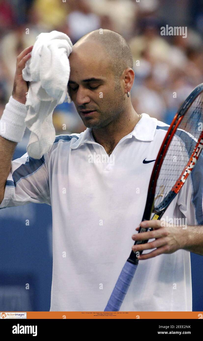 2002 us open agassi hi-res stock photography and images - Alamy