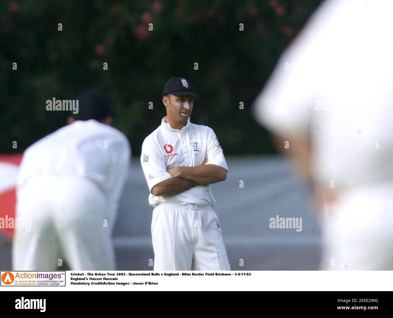 Sport cricket action ashes tour 2002 nasser hussain hi-res stock ...