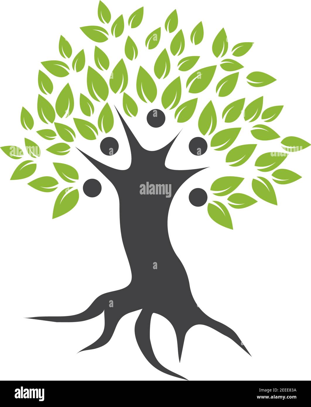 family tree logo template vector illustration design Stock Vector Image ...