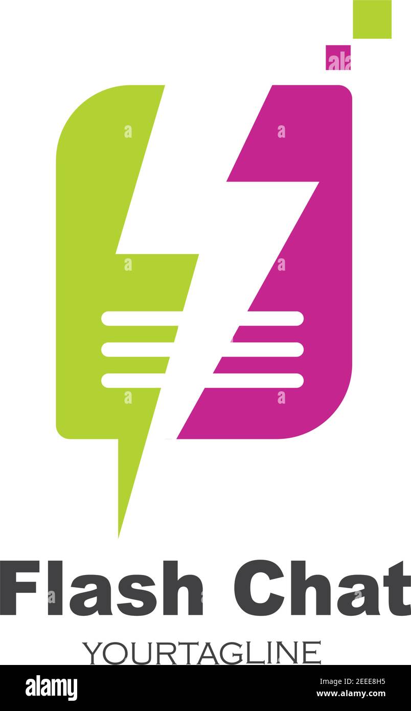 Chat thunderbolt logo hi-res stock photography and images - Alamy