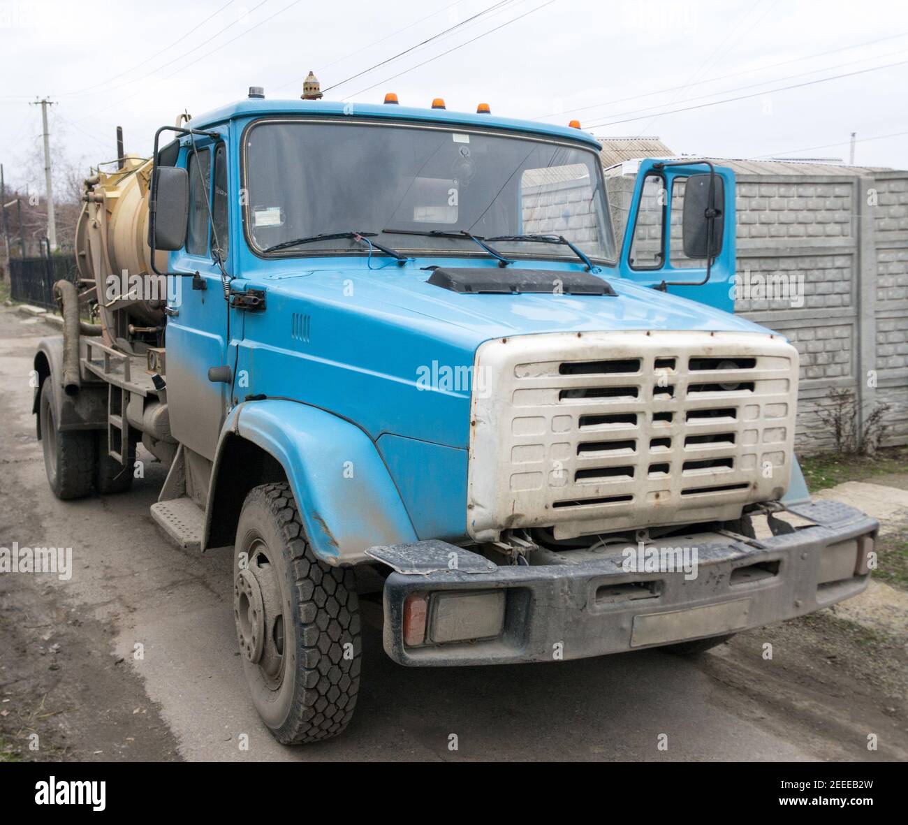 Waste collection car Stock Photo - Alamy