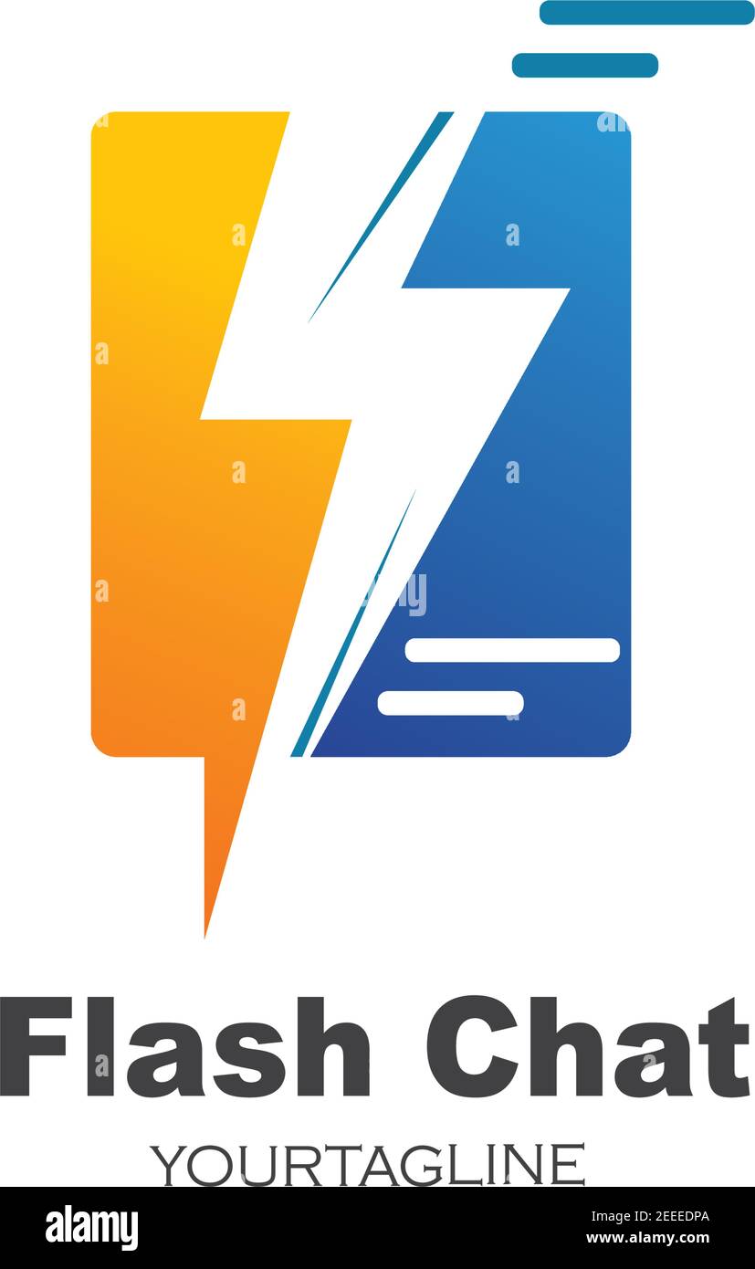 Chat thunderbolt logo hi-res stock photography and images - Alamy