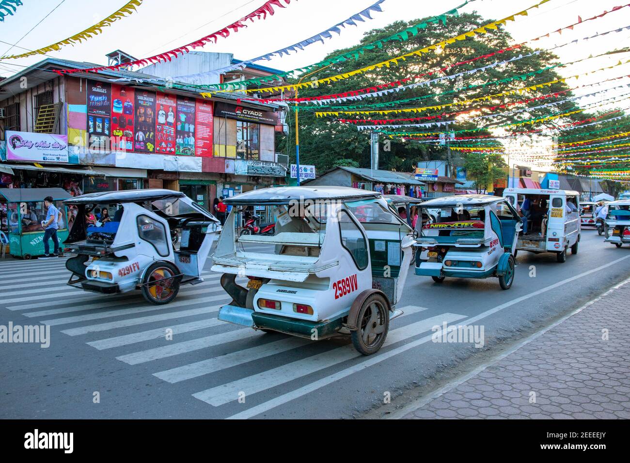 Puerto Princesa, Philippines - 28 Nov 2018: city landscape with ...