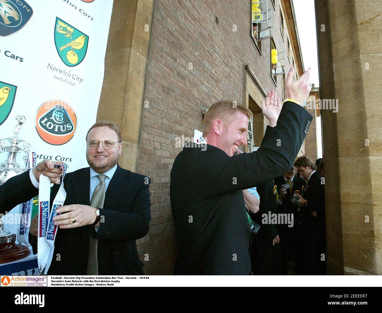 Norwich city football bus hi-res stock photography and images - Alamy