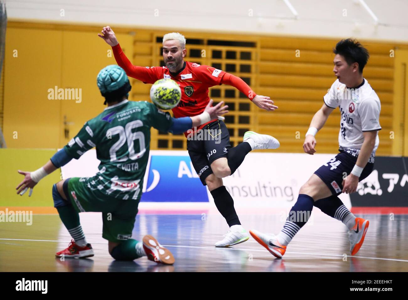 Komazawa Indoor Ball Sports Field, Tokyo, Japan. 14th Feb, 2021 ...