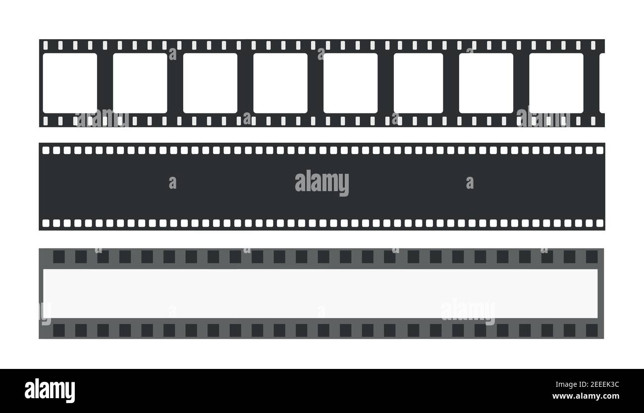 Cinema strip templates. Negative and strip, media filmstrip. Film roll ...