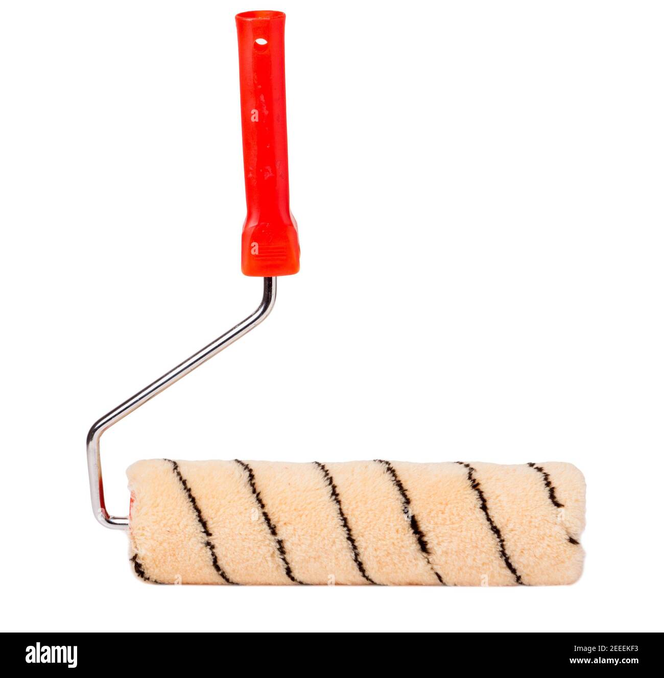 one paint roller isolated on white background Stock Photo - Alamy