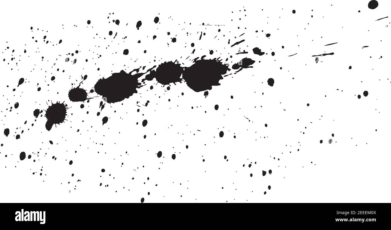 Vector illustration of a black ink splatter on a white background Stock ...