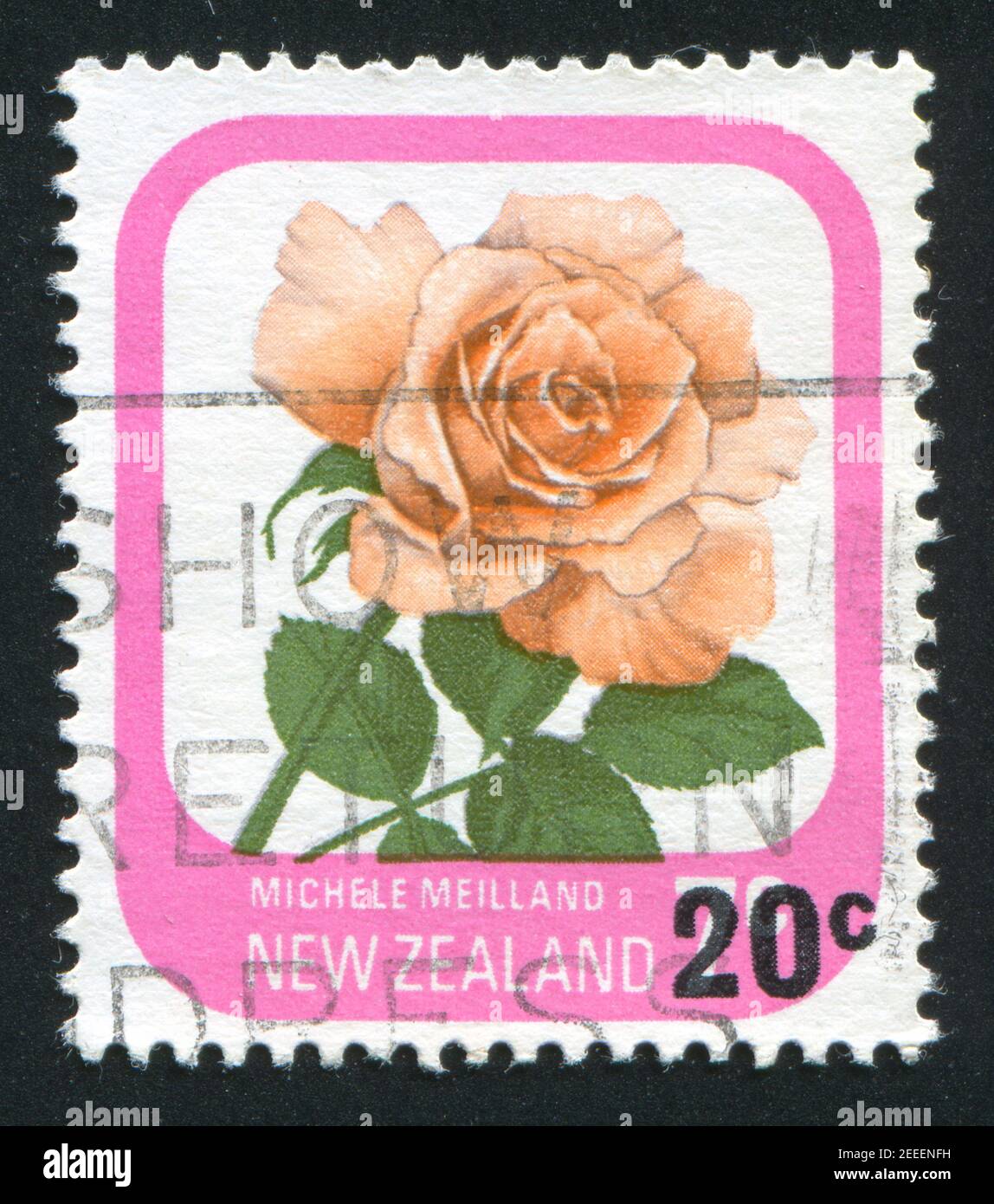 NEW ZEALAND - CIRCA 1975: stamp printed by New Zealand, shows flower ...