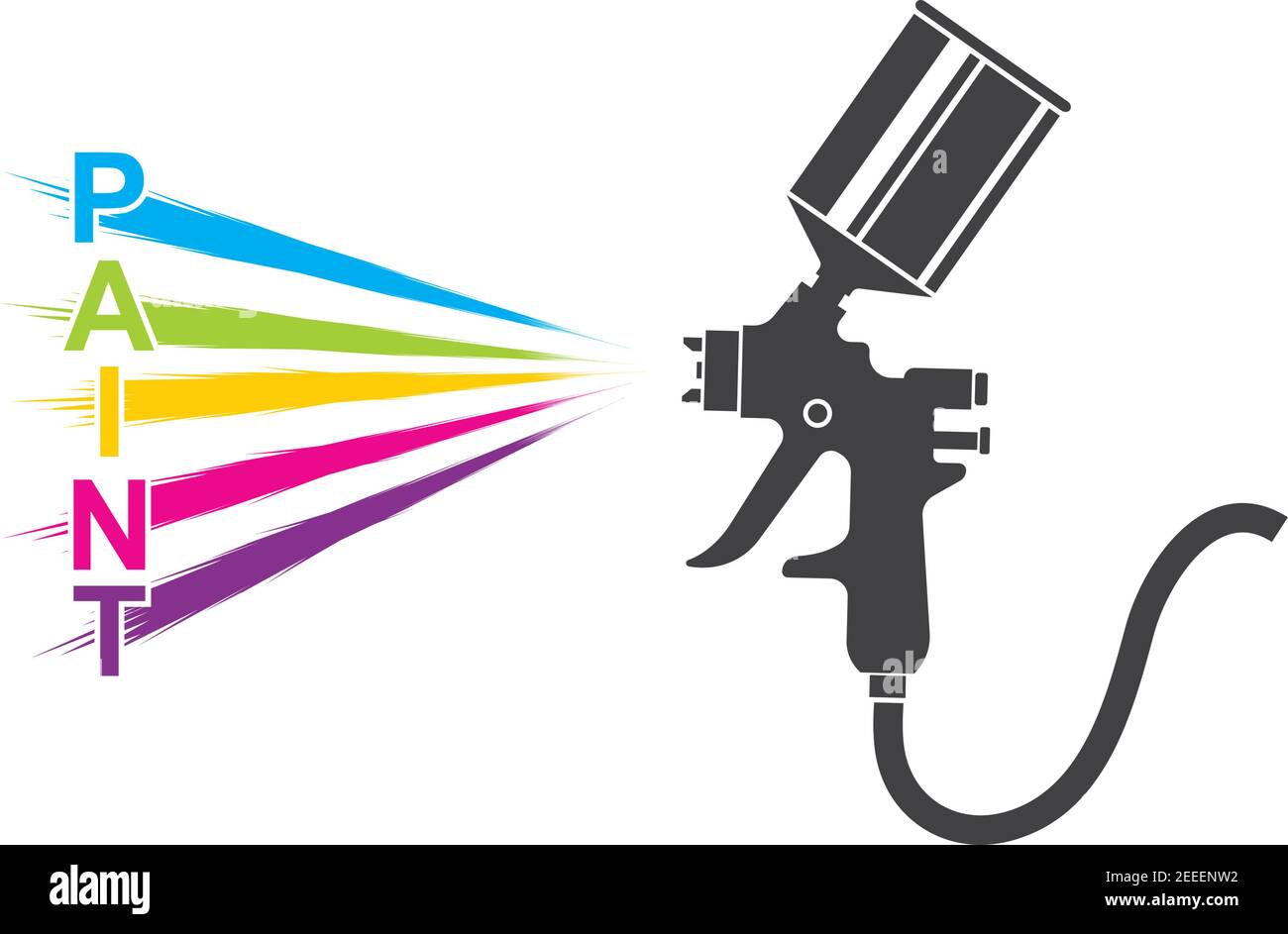 Spray gun logo Stock Vector Images - Alamy