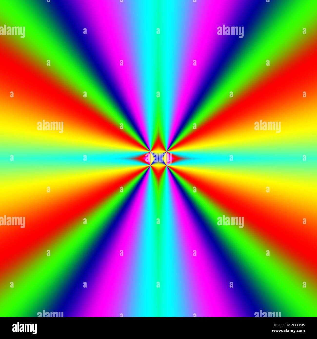 Graphic illustration - rainbow colours radiating from the centre Stock ...