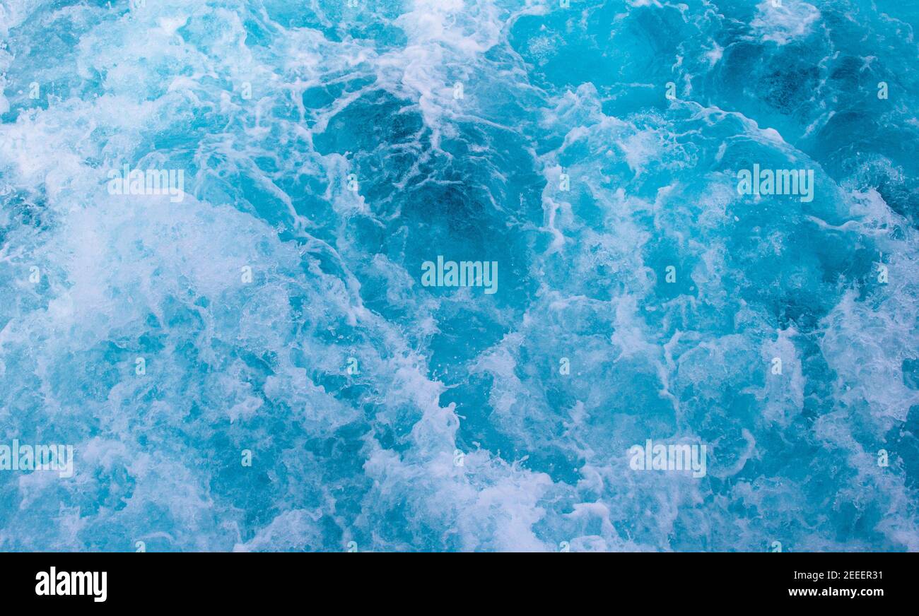 Sea surface texture. Blue water wave photo. Blue sea water mesh. Motor ...