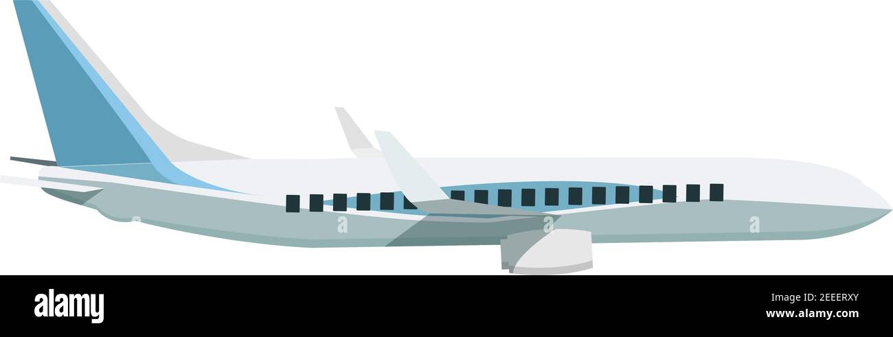 Airplane side view vector isolated on white background Stock Vector ...