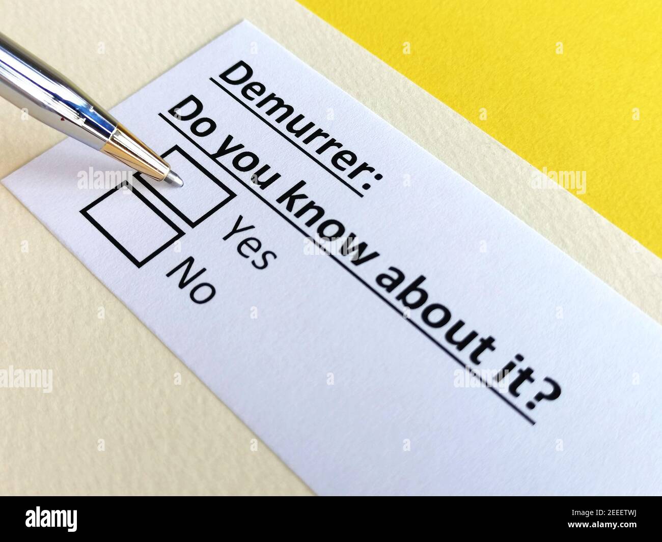 Demurrer hi-res stock photography and images - Alamy