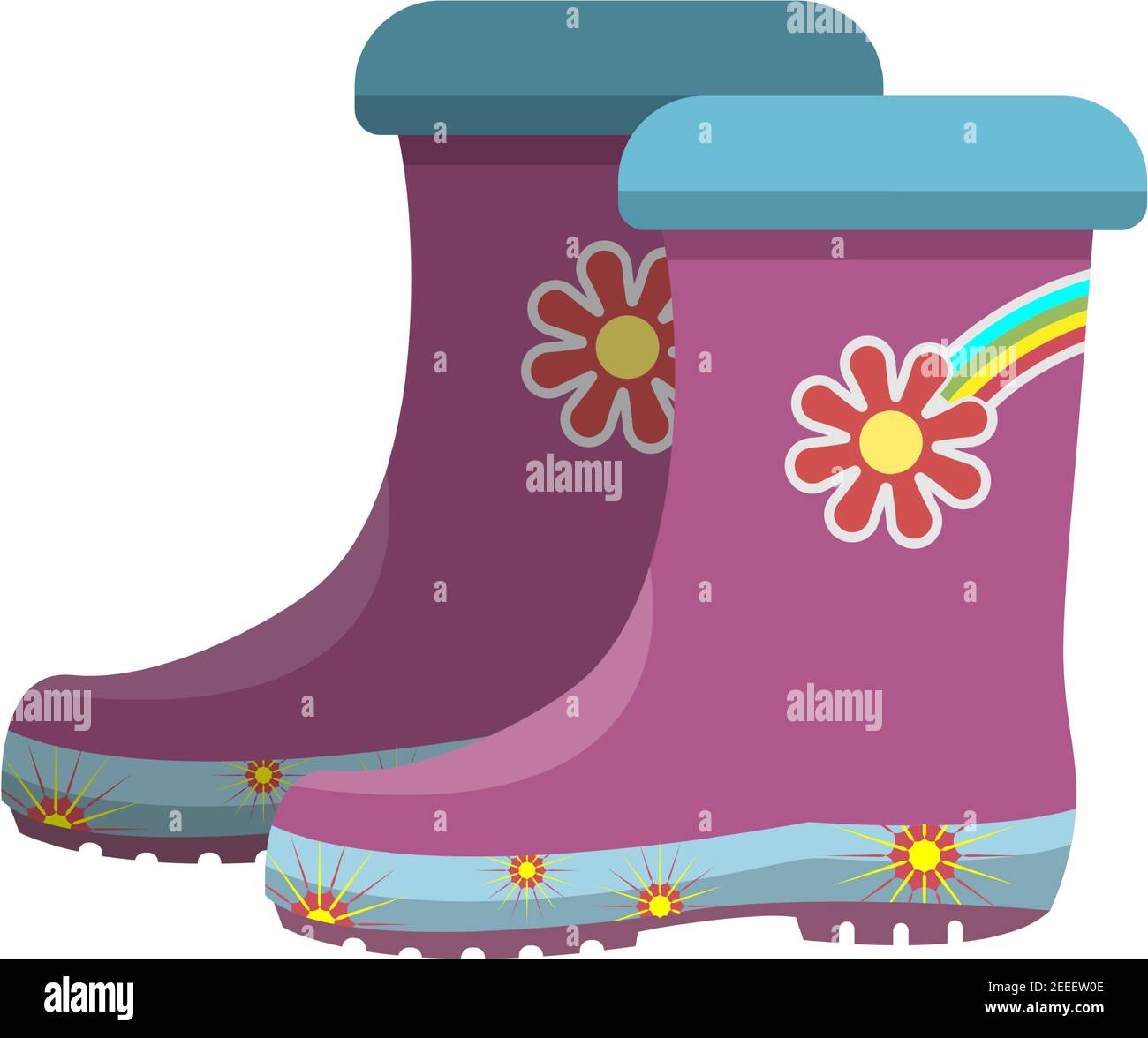 Vector kids gumboots isolated on white background Stock Vector Image ...