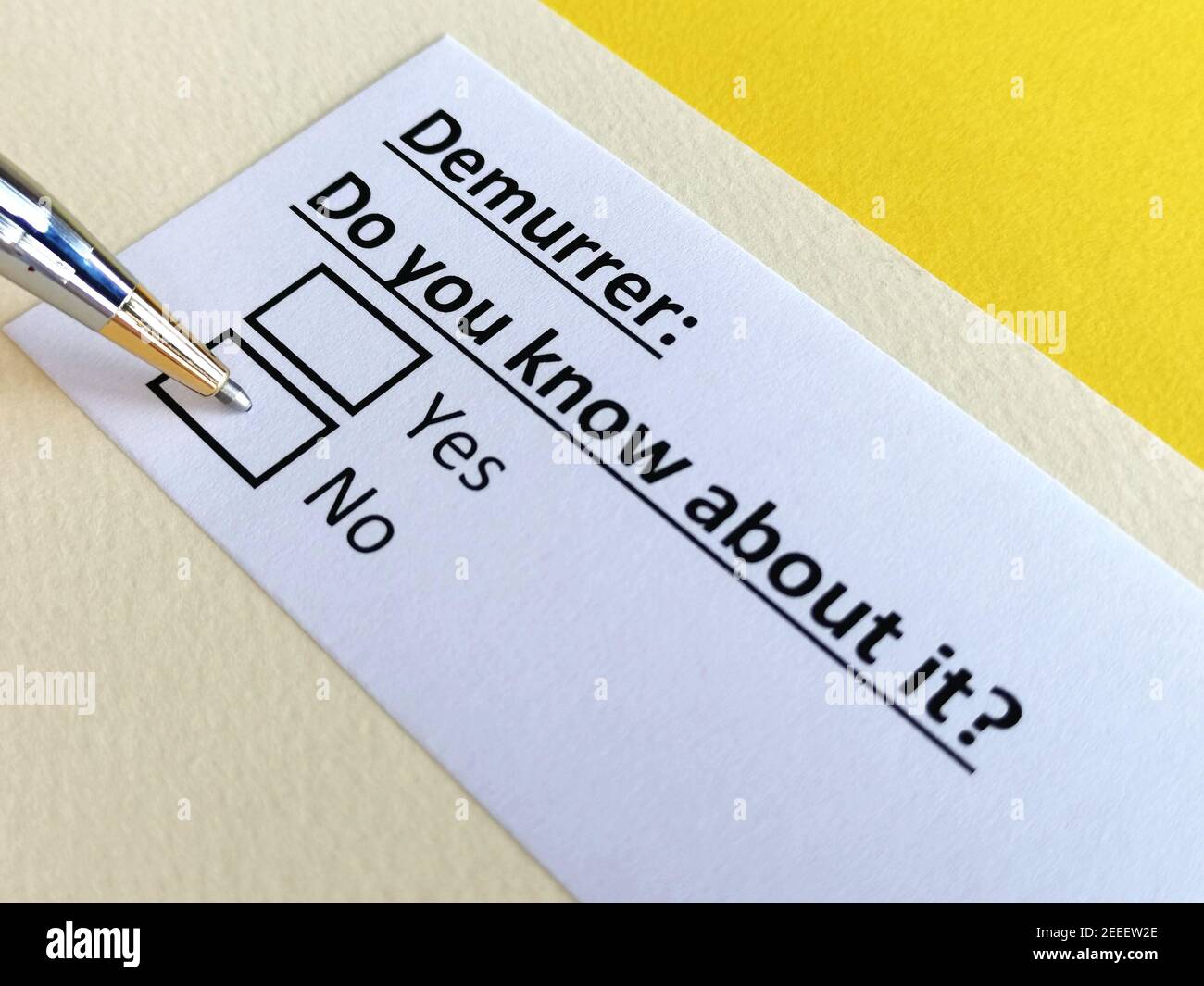 Demurrer hi-res stock photography and images - Alamy